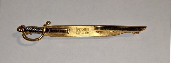 Anson Sabre Cutlass Sword Vintage Folding Tie Bar Cl… - Gem