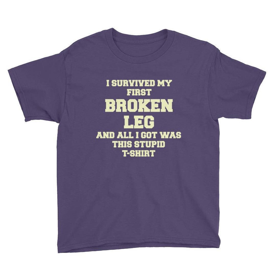 Kid's BROKEN LEG Shirt Funny Get Well Soon Gift Injury Recovery T-shirt ...