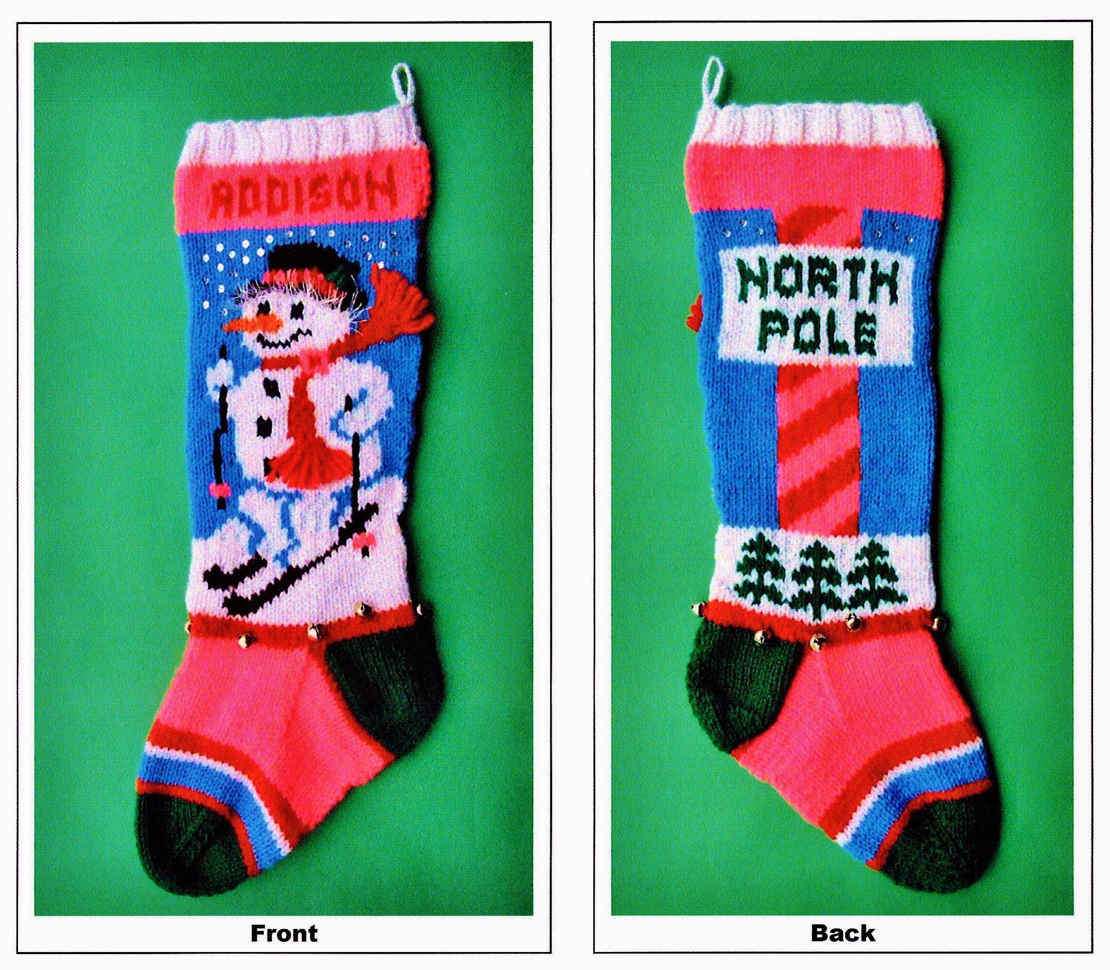 PDF Pattern Only-"snowman on Skis" Christmas Stocking - Etsy