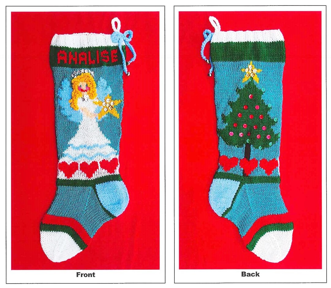 PDF Pattern Only - "christmas Tree Angel" Christmas Stocking Pattern - Etsy