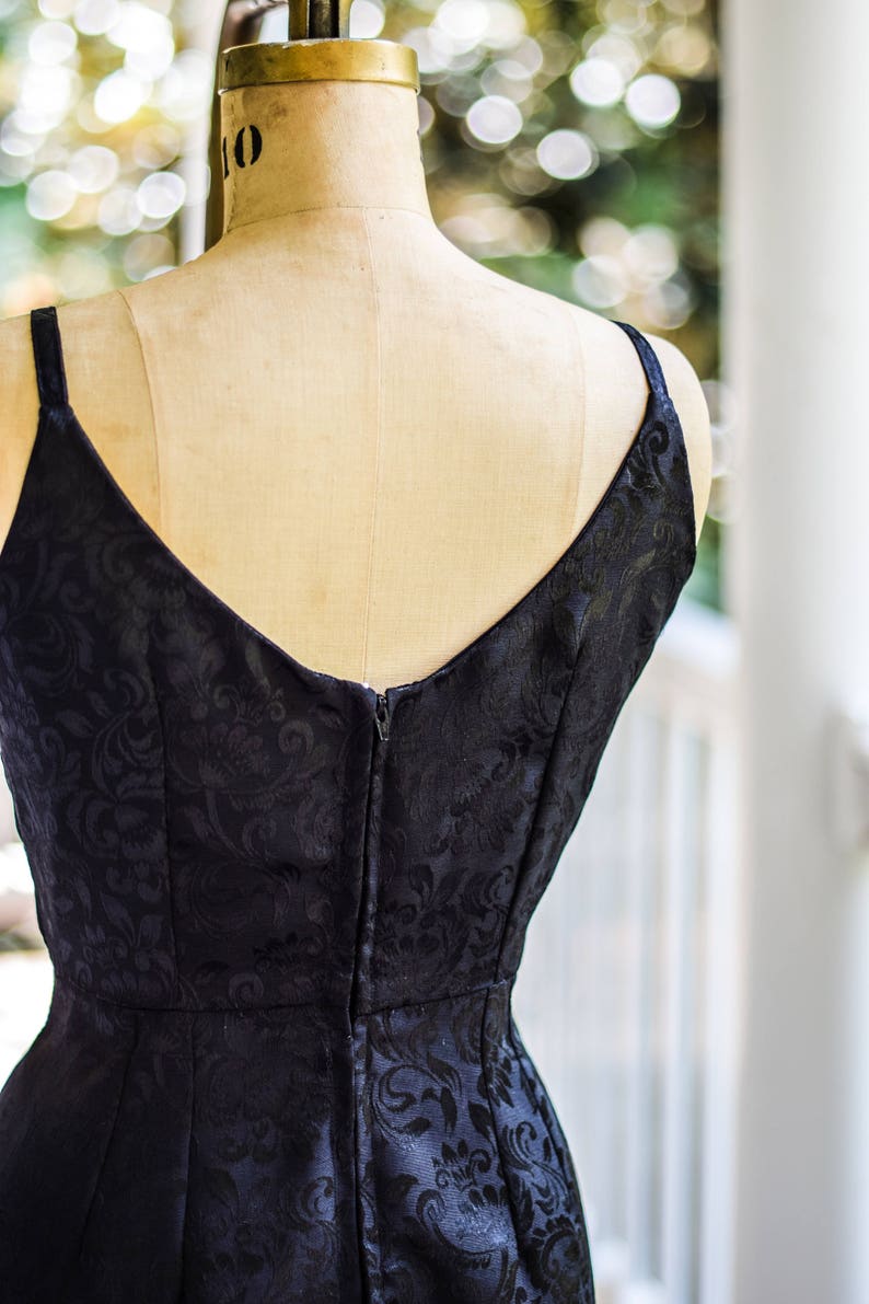 1950's Vintage Dress, Little Black Dress, Black, Straight Skirt ...