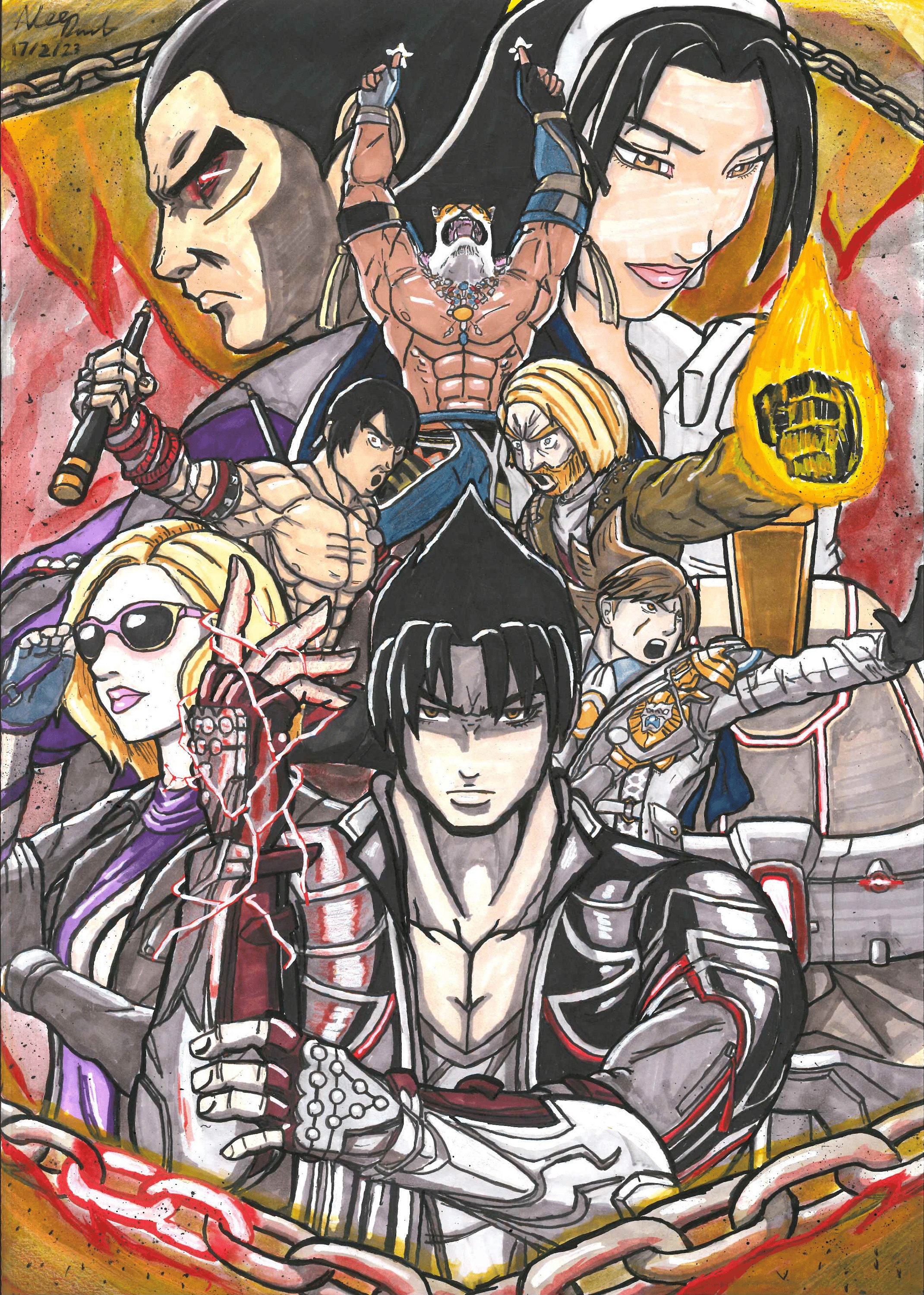 Tekken 8 Hand Drawn Print Tekken 8 Inspired Fan Art Digital PDF File - Etsy