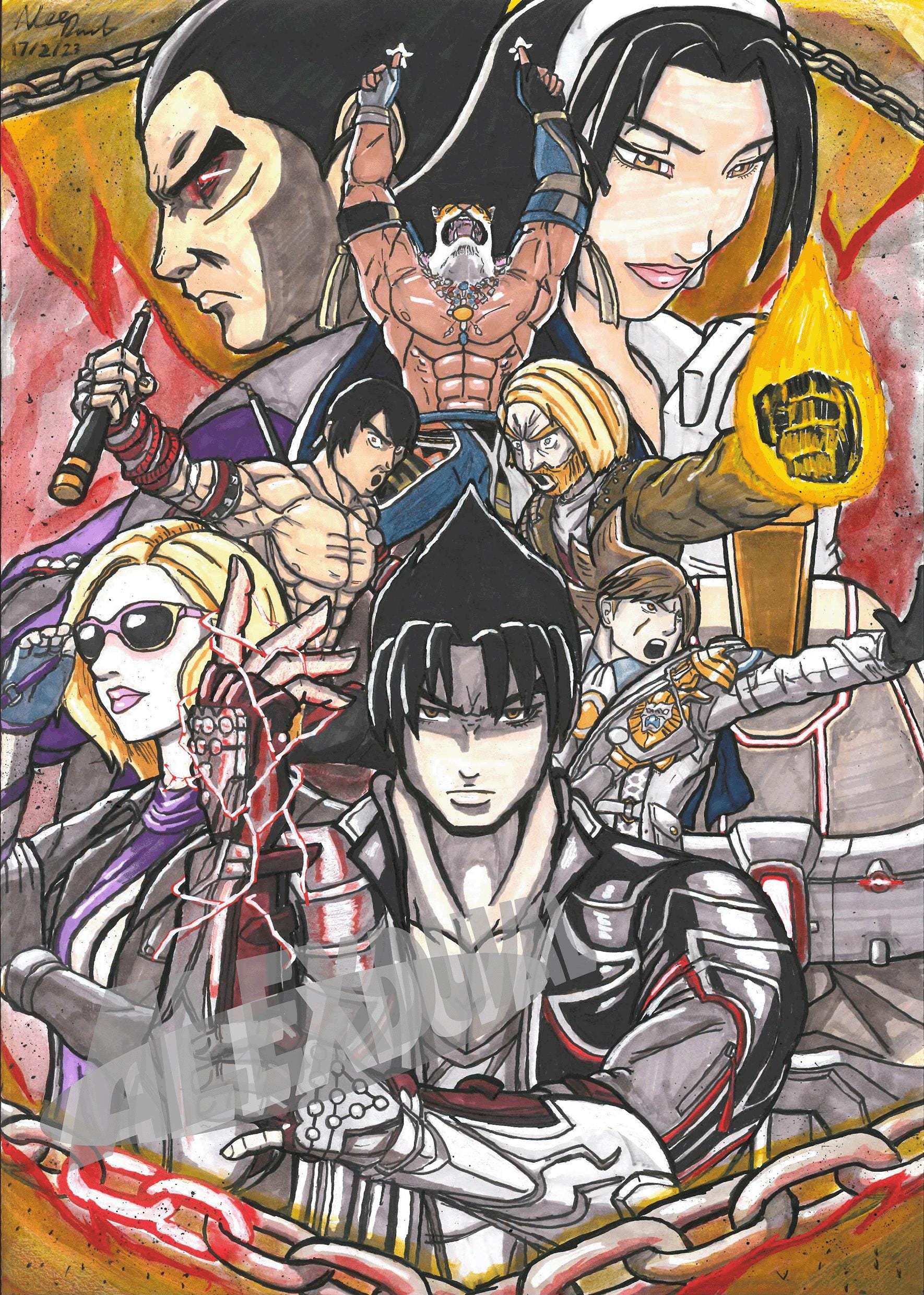 Tekken 8 Hand Drawn Print | Tekken 8 Inspired Fan Art | Digital PDF ...