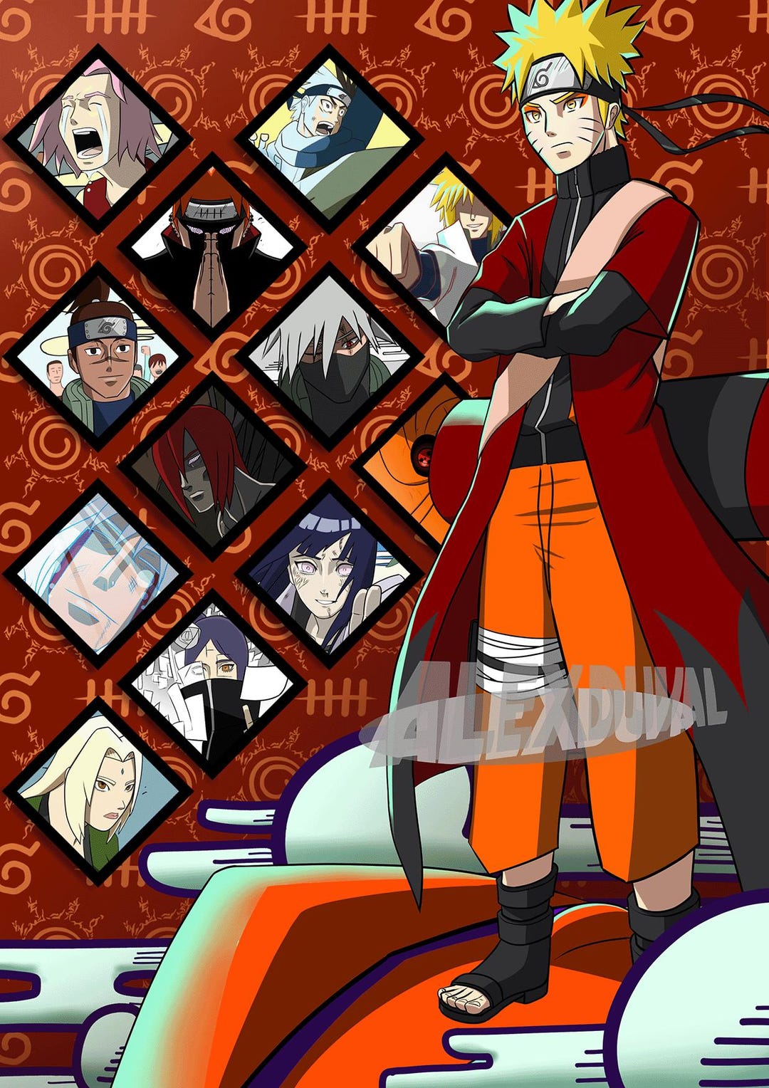 Pain Invasion Arc Print Naruto Inspired Fan Art A4 Physical Print - Etsy