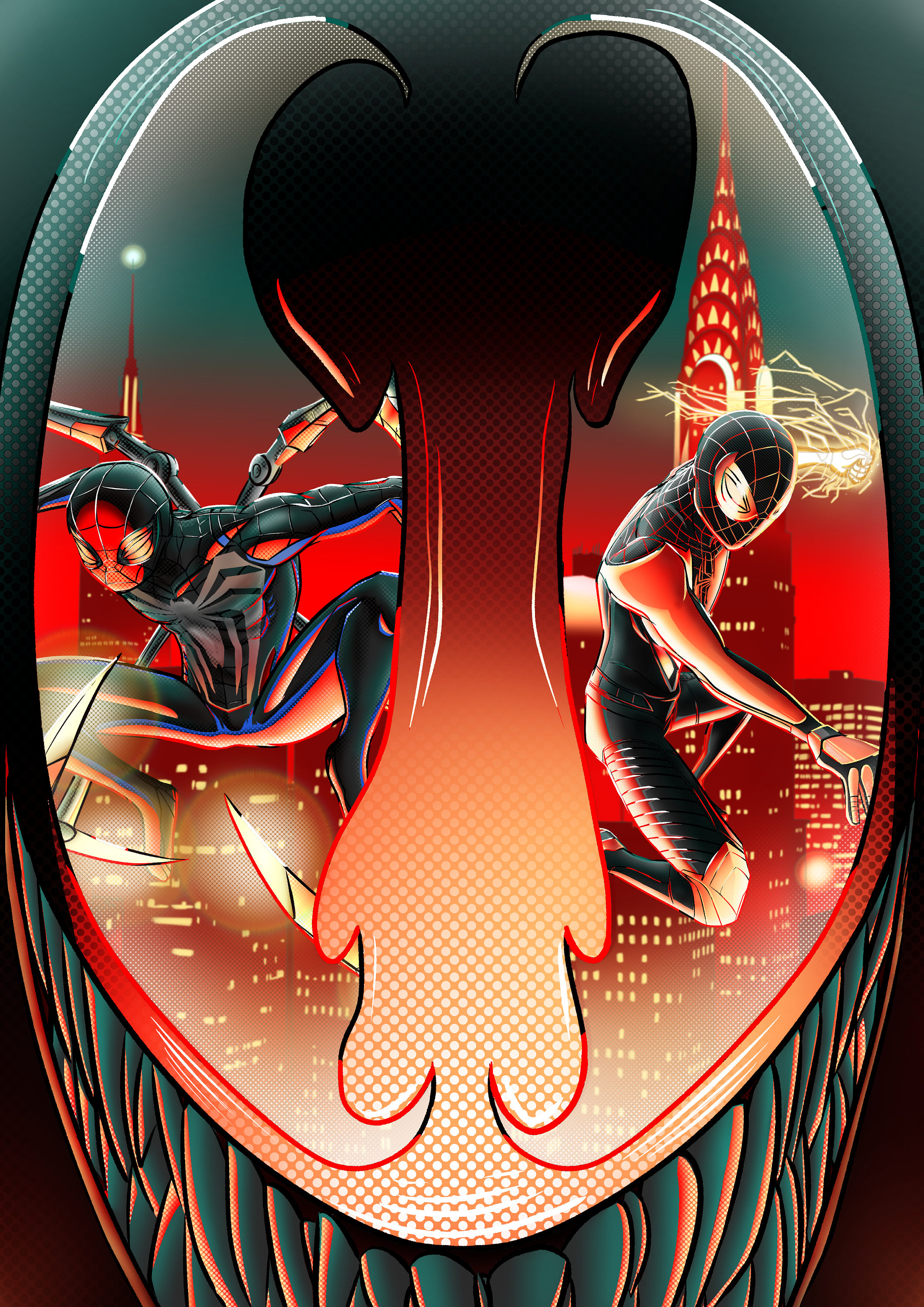 Spider Man 2 Print Marvel's Spider-man 2 Inspired Fan Art A4 Physical Print - Etsy