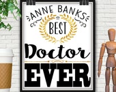 Personalized Best Doctor Ever Print Personalized Doctor - Etsy