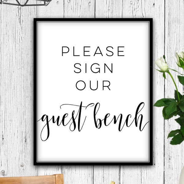 Guest Bench Sign - Etsy