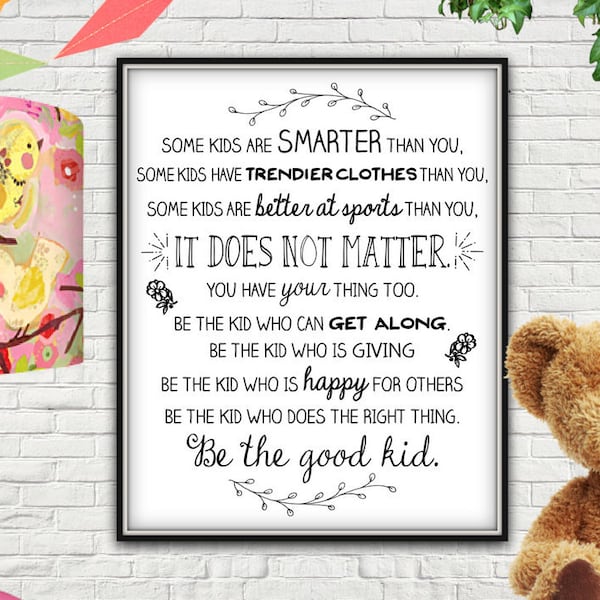 Be the Nice Kid - Etsy
