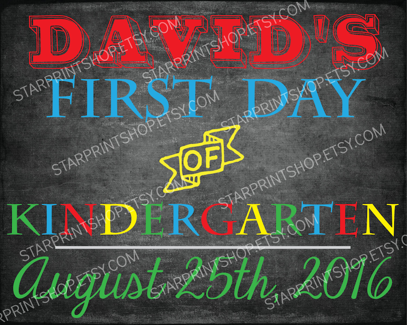 Custom First and Last Day of Kindergarten Signs Last Day of | Etsy