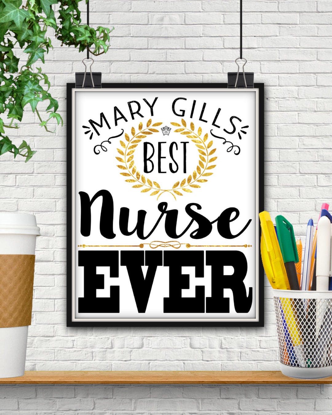 Custom Best Nurse Ever Print, Nurse Gift, Nurse Gear, Nurse Graduation ...