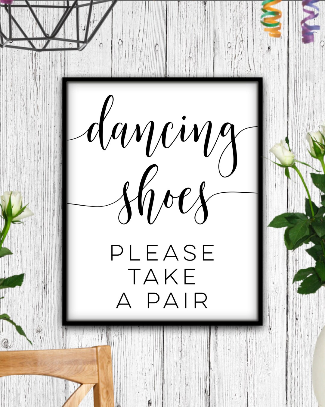 Dancing Shoes Printable, DOWNLOAD, Dancing Shoes Sign, Wedding Dancing ...
