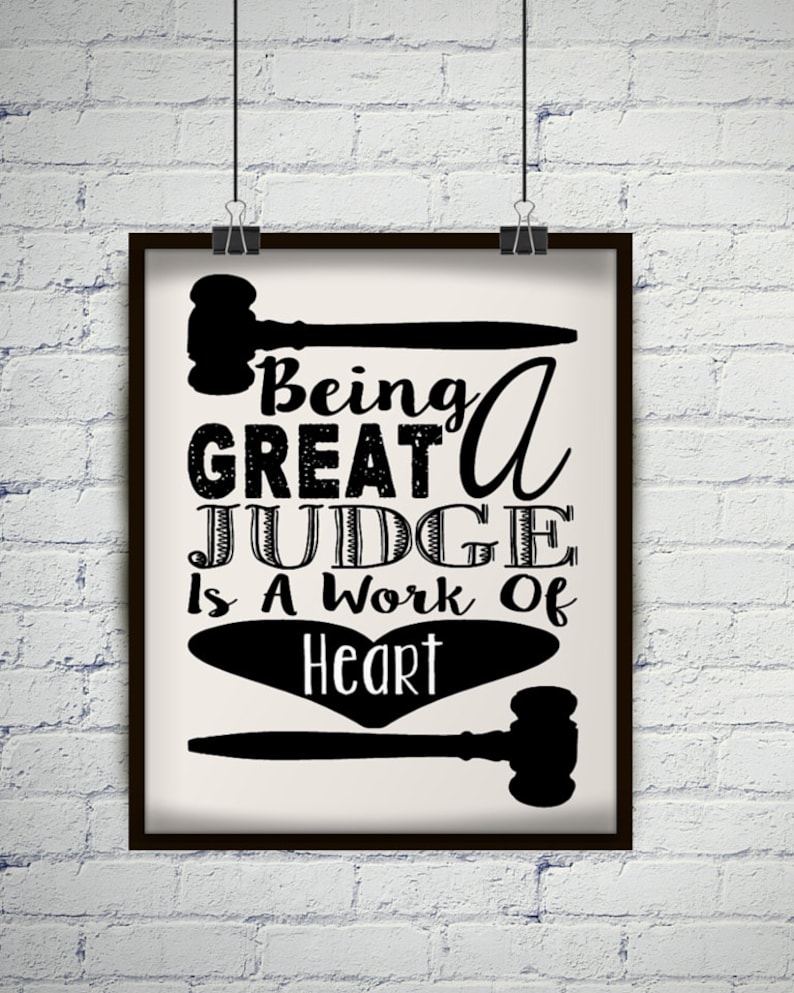 Being A Great Judge is A Work of Heart, Gift for Judge, Judge Gifts ...