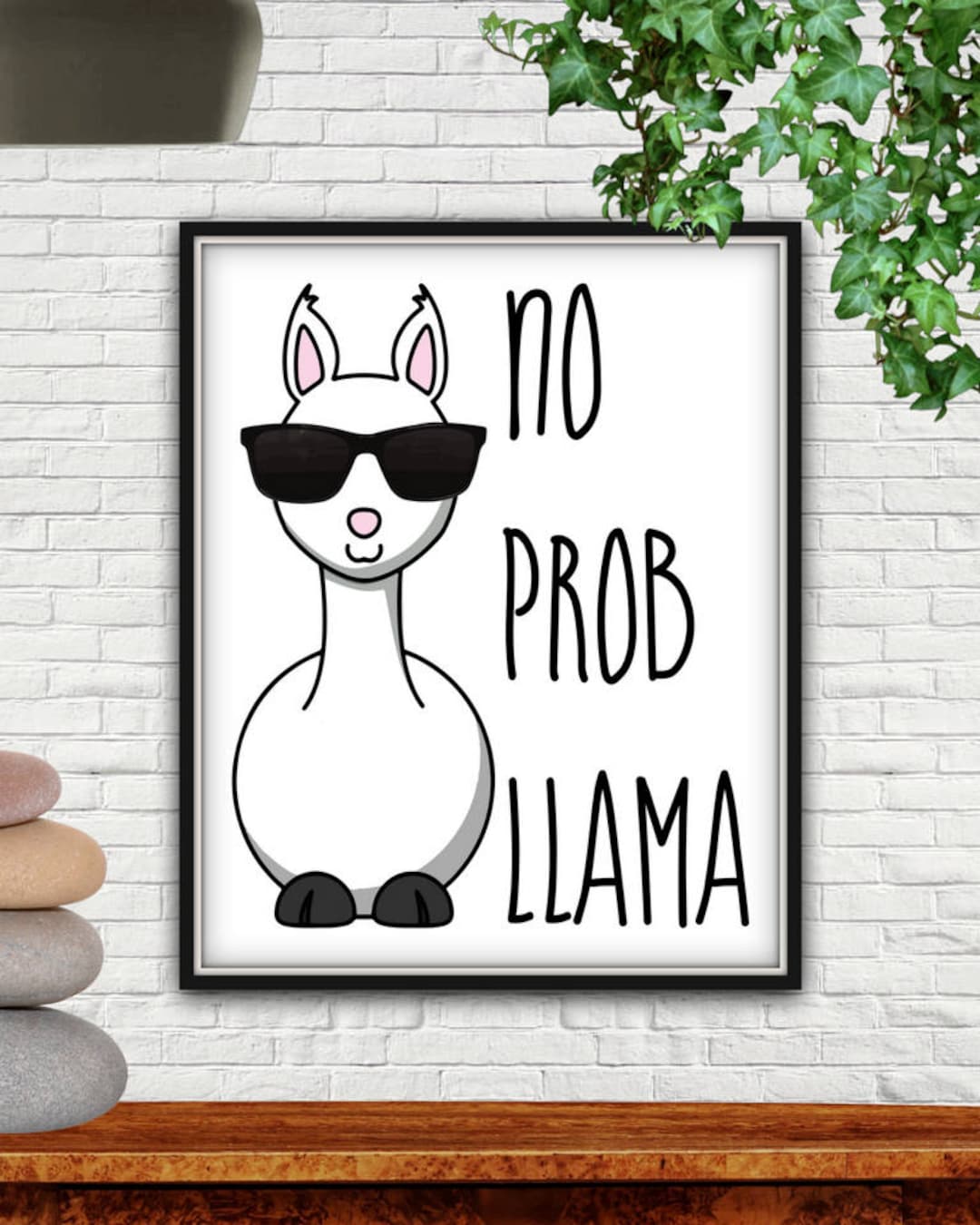 No Prob Llama, No Probllama, No Prob-llama, Llama Gifts, Llama Decor ...