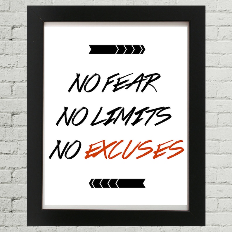 No Fear No Limits No Excuses, Workout Motivation, Gym Motivation ...