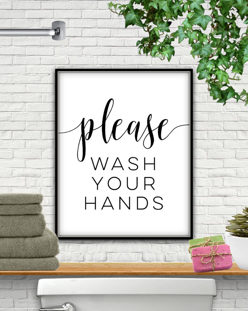 Please Wash Your Hands DOWNLOAD Please Wash Your Hands Sign | Etsy