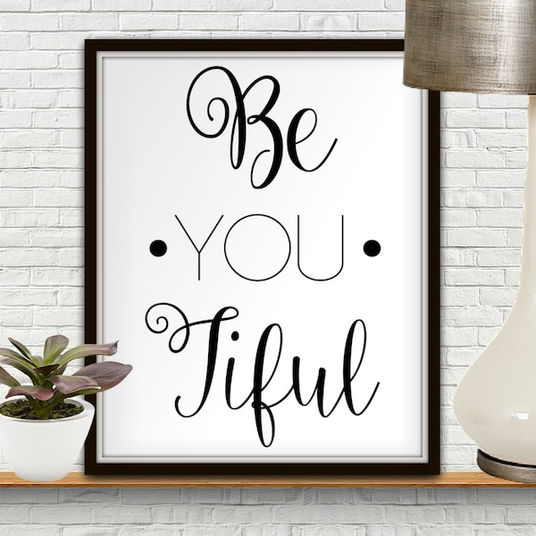 Beyoutiful Sign - Etsy