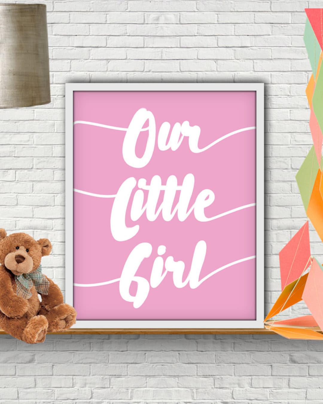 Our Little Girl Print, Nursery Decor Girl, Pink Nursery Decor, Pink ...