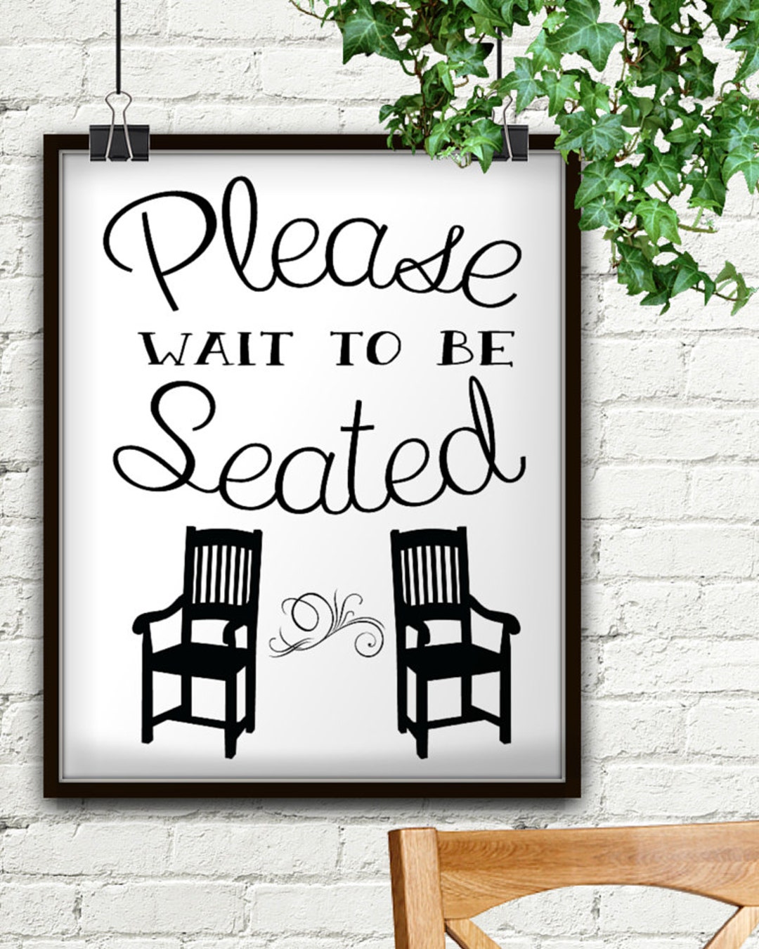 Please Wait to Be Seated, Please Wait to Be Seated Sign, Restaurant ...