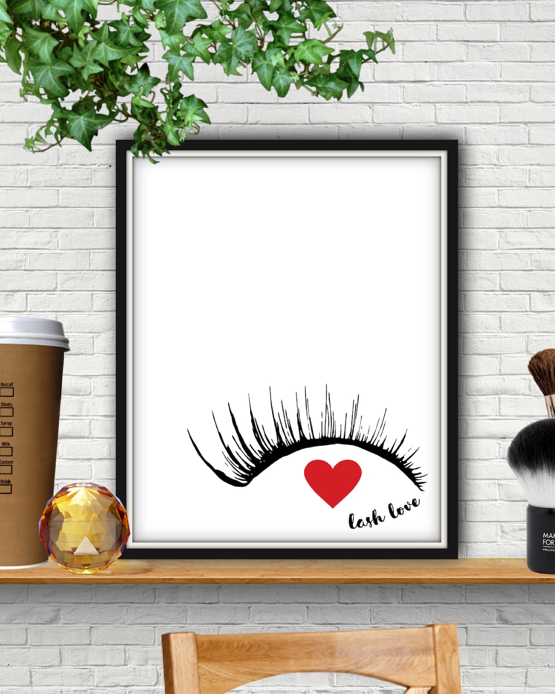 Lash Love, Makeup Print, Lash Decor, Lash Sign, Eyelashes, Eyelash ...