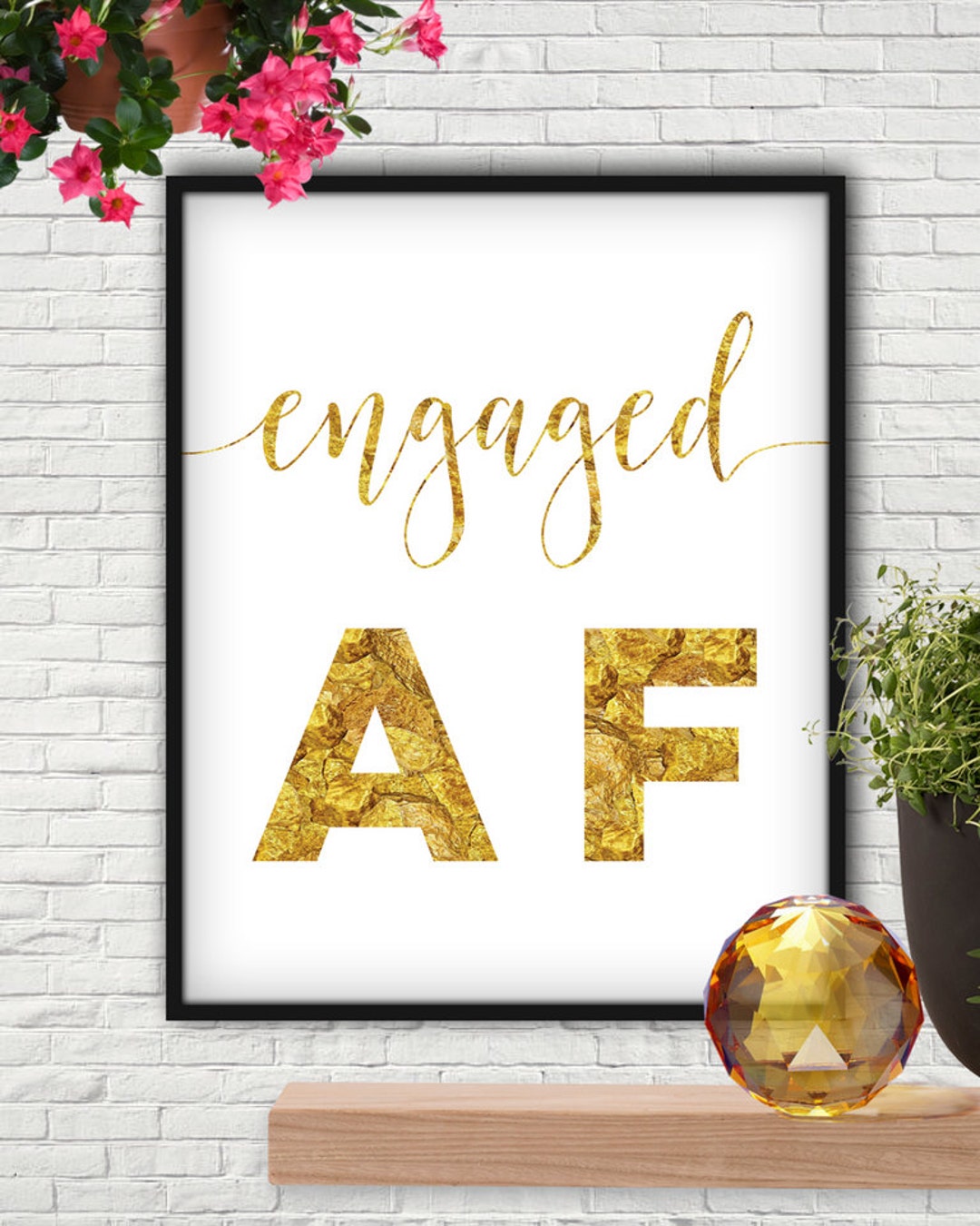 Engaged AF, Engagement, Engagement Party, Engagement Party Printable ...