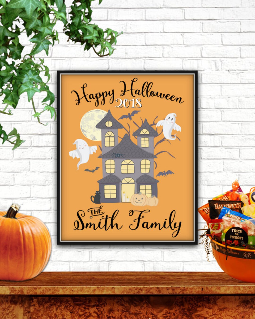 Custom Halloween Sign, Family Halloween, Personalized Halloween Sign ...
