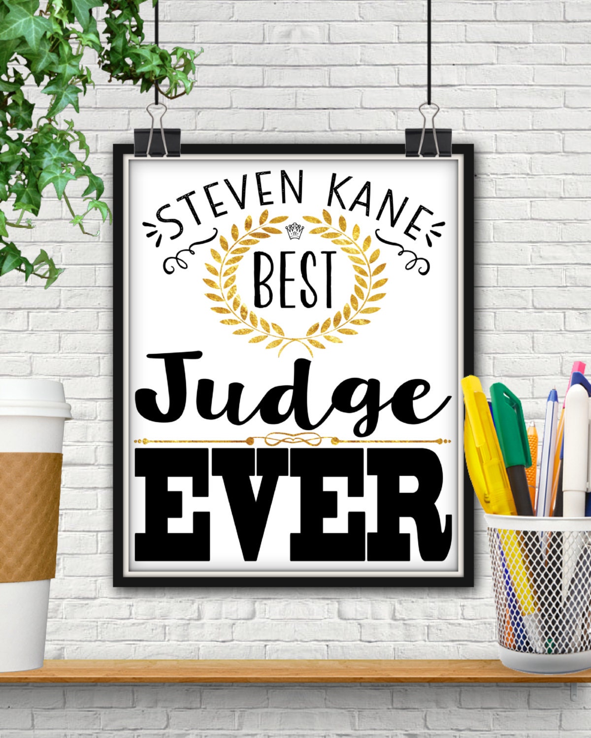 Personalized Best Judge Ever Print, Judge Gifts, Judge, Justice, Law ...