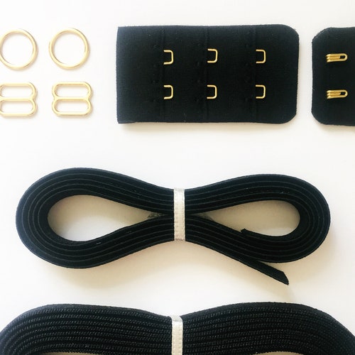 Bra/ Lingerie Elastic Kit With Hooks and Eye Sliders. White - Etsy