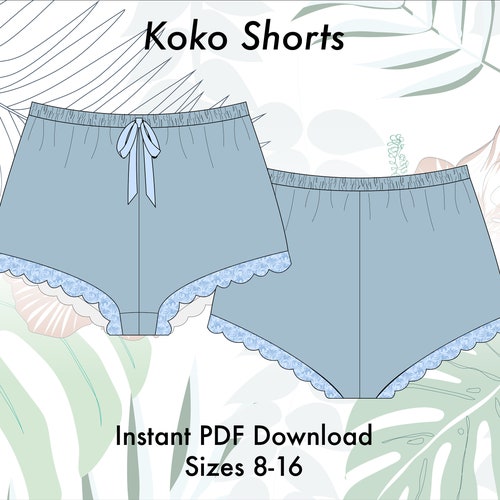 Boxer Shorts PDF Sewing Pattern and Instructions Digital with - Etsy