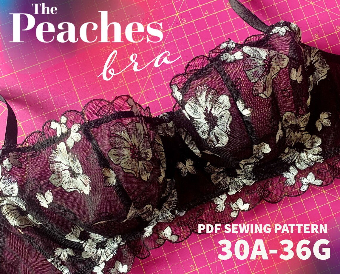 Balcony Bra Pattern 30A-36G Peaches Bra Instant PDF - Etsy