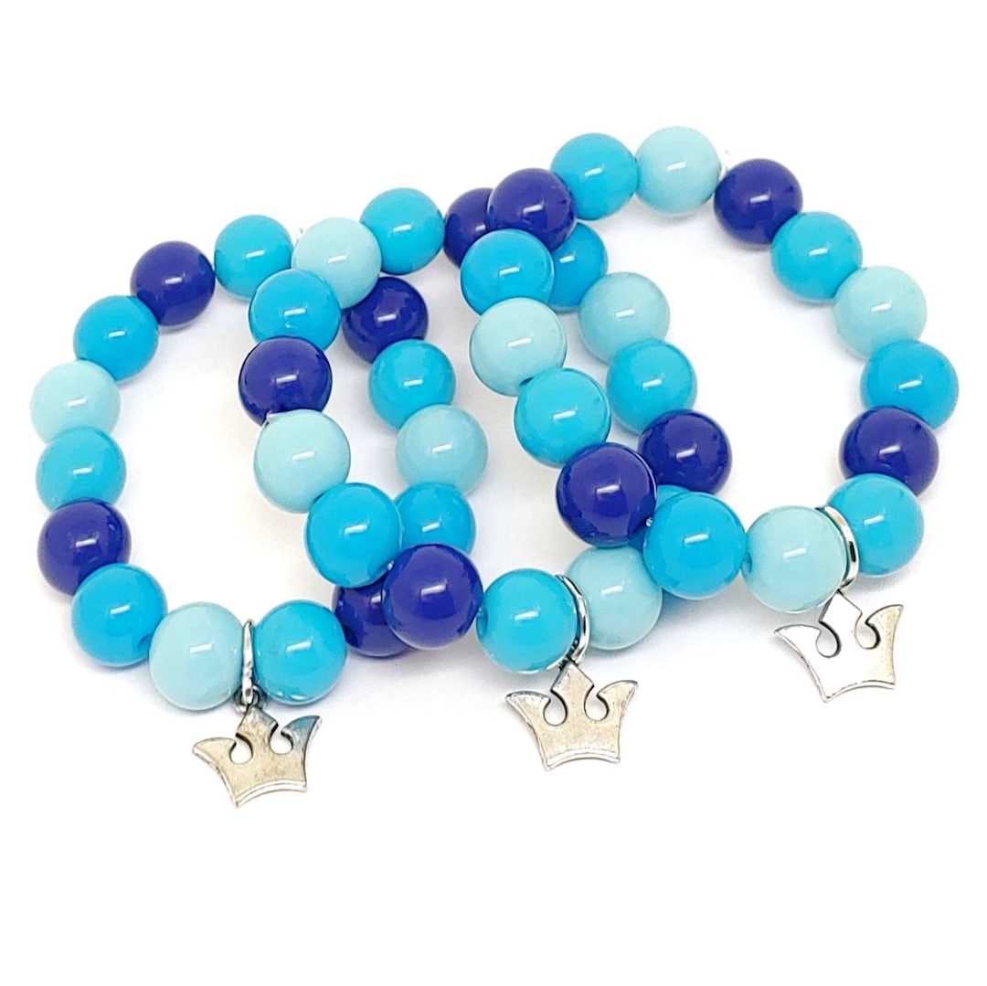 Boys Prince Bracelets Party Favors Blue Crown Birthday - Etsy