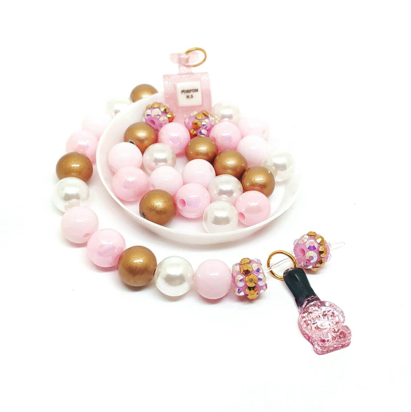 Girls Pink Spa Birthday Party Bracelet Kits | Etsy