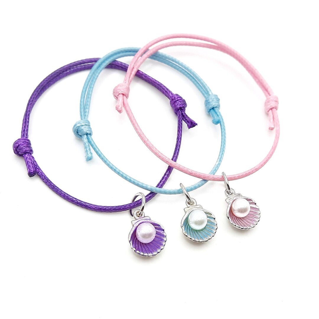 10 Seashell Bracelets Party Favors, Adjustable Girls Women's Sealife ...