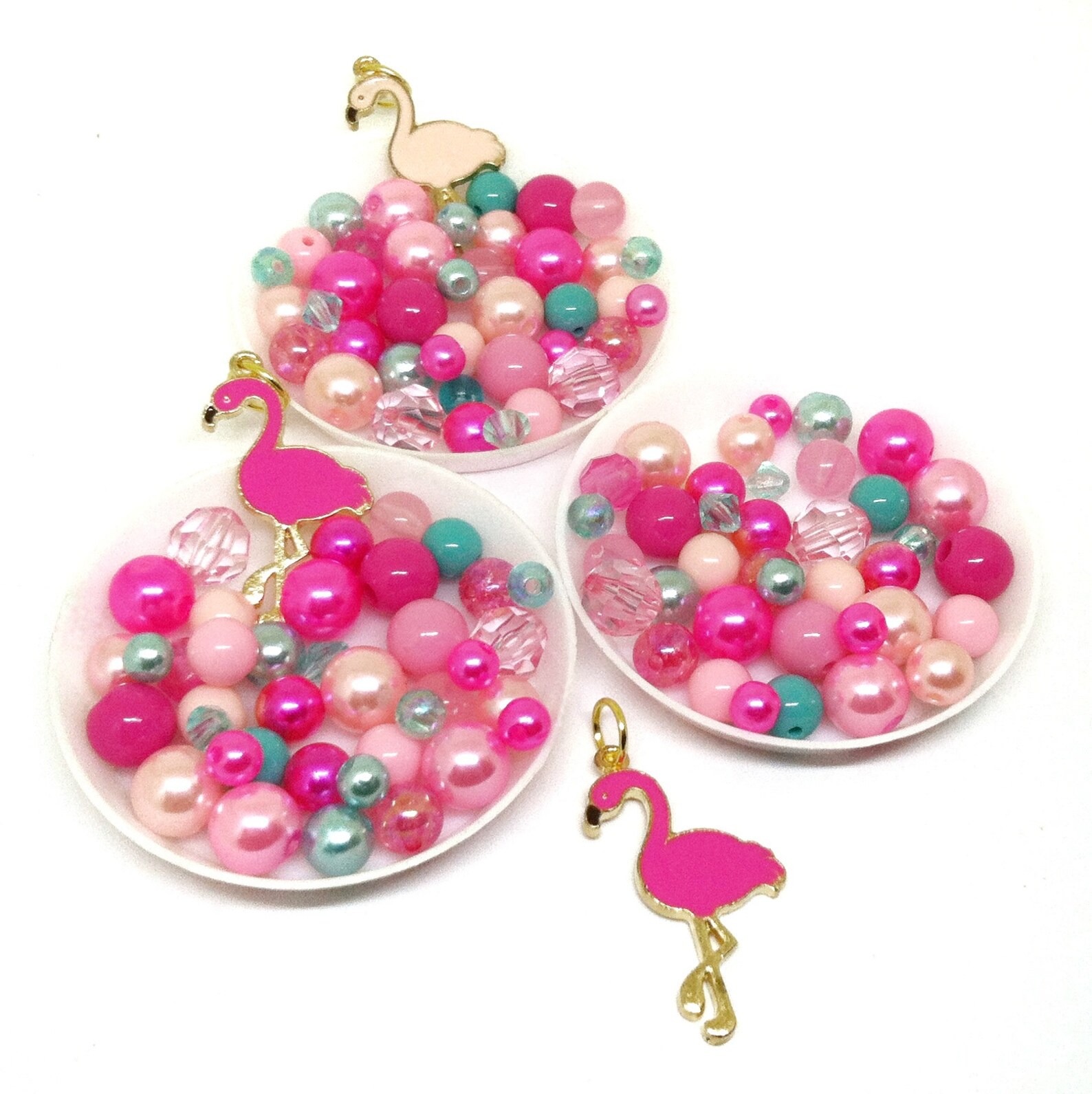 Enameled Flamingo Bracelet Kits Party Favors Girls Flamingle - Etsy