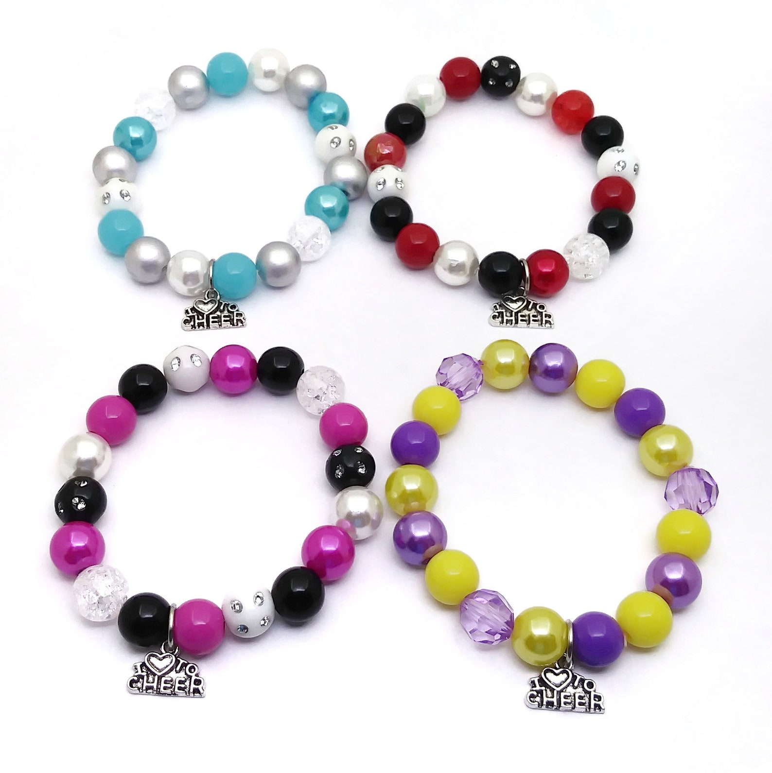 Cheer Squad Team Bracelets Custom Colors Cheerleading Gifts - Etsy