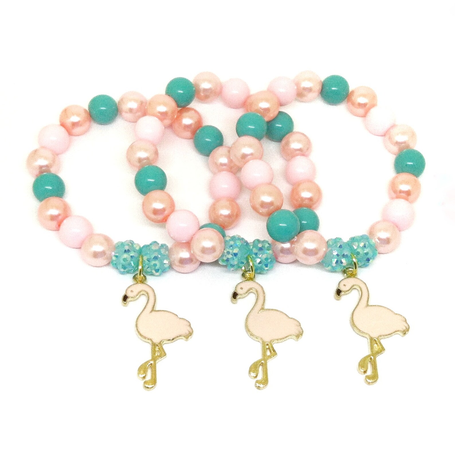 Pink Flamingo Bracelets Party Favors Girls Birthday Gifts | Etsy