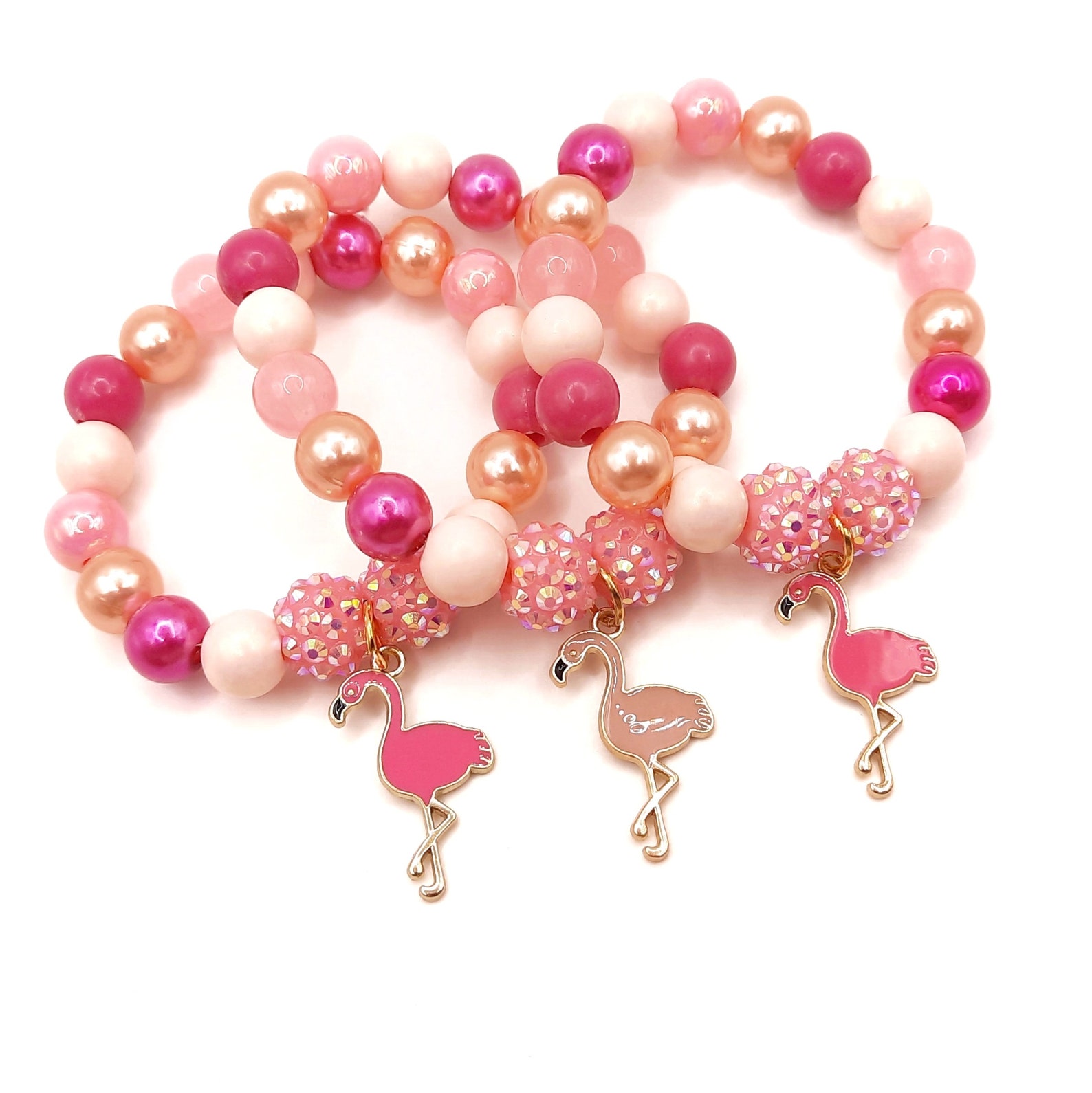 Pink Flamingo Bracelets Party Favors Flamingle Birthday - Etsy