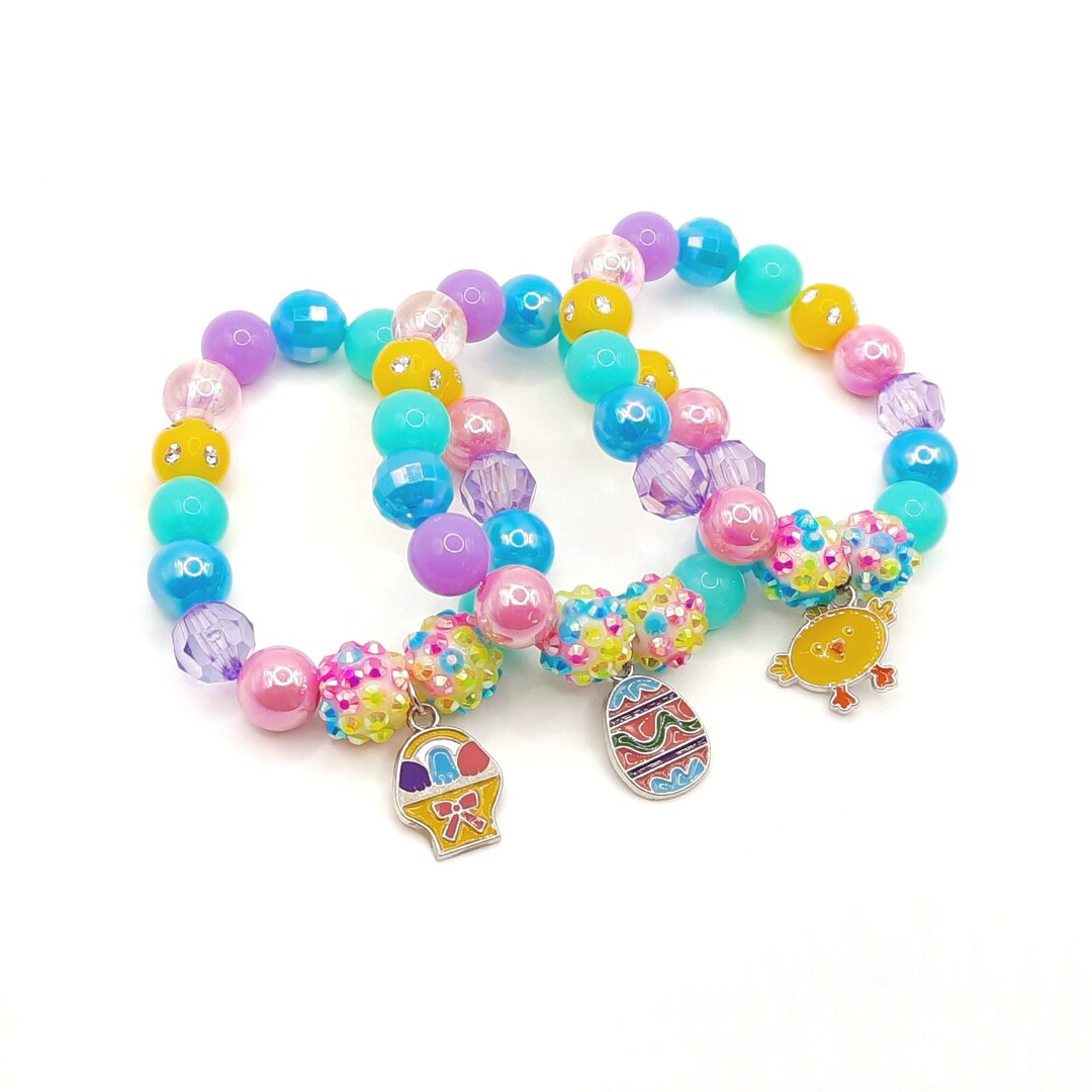 Easter Bracelets Party Favors Girls Bunny Basket Jewelry - Etsy