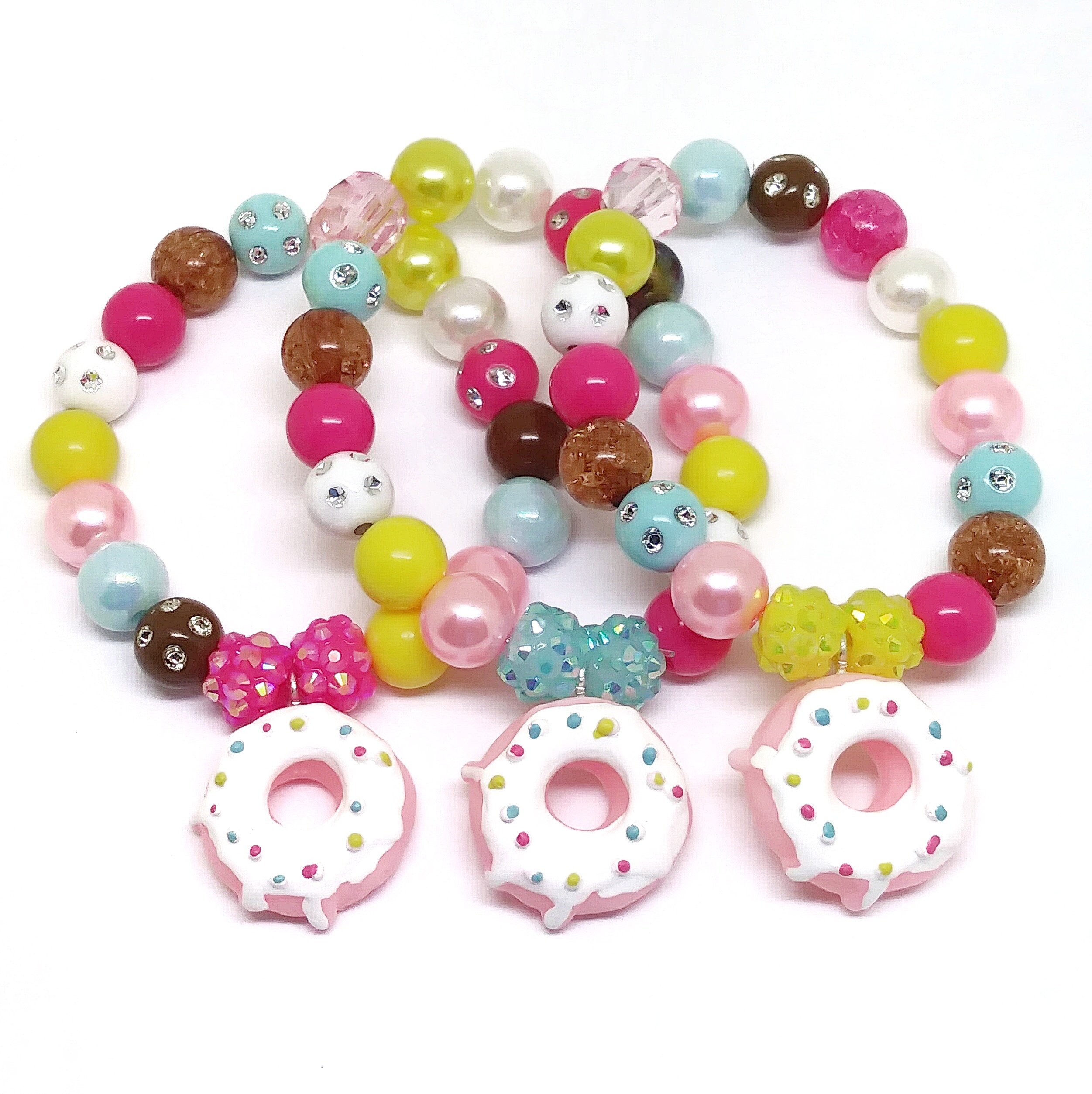 Donut Bracelets Party Favors Girls Donut Birthday Bracelets - Etsy