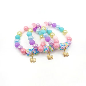 10 Pastel Carousel Bracelets Party Favors, Gold Birthday Gifts - Etsy