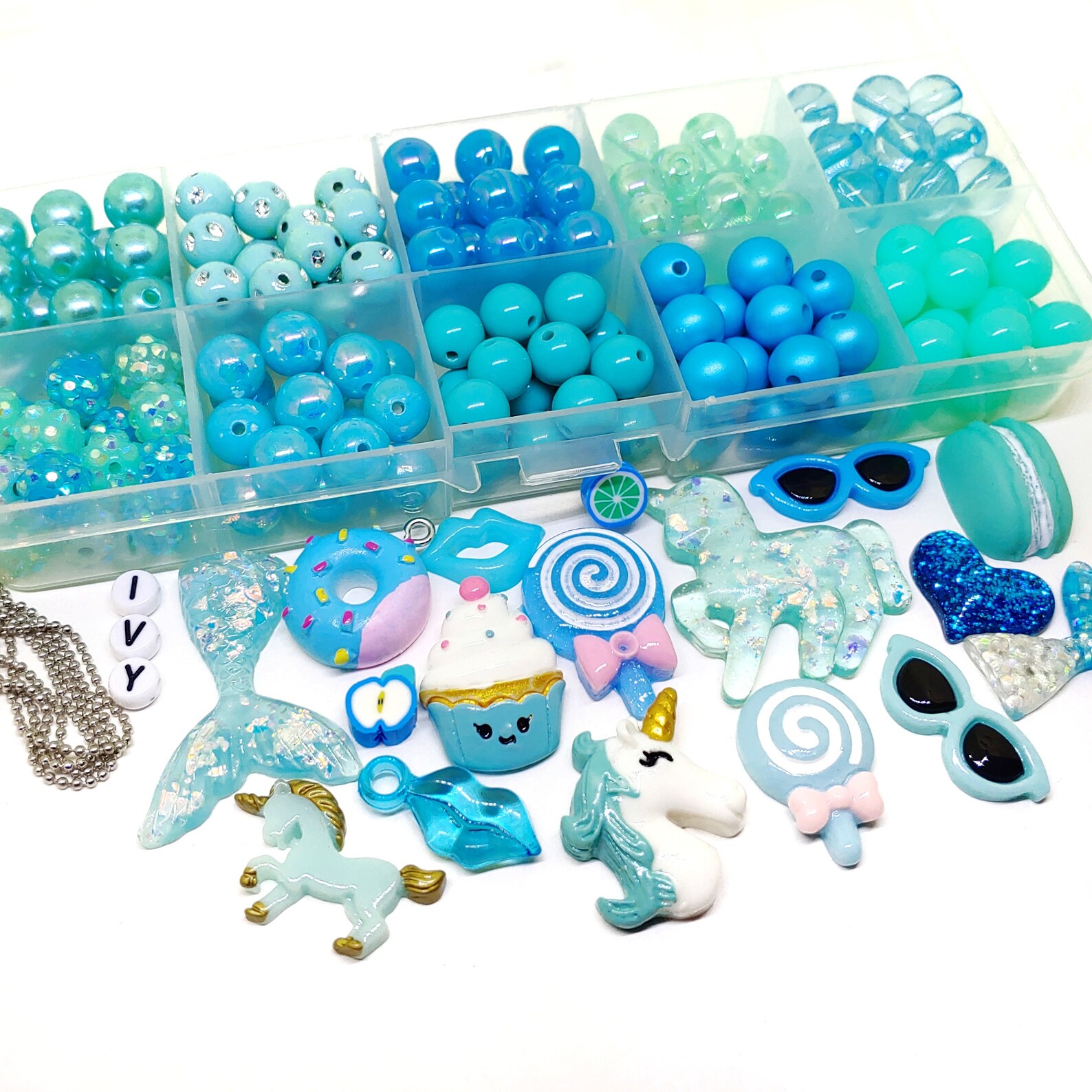 Pink Jewelry Kits Girls Craft Container With 10 Charms | Etsy