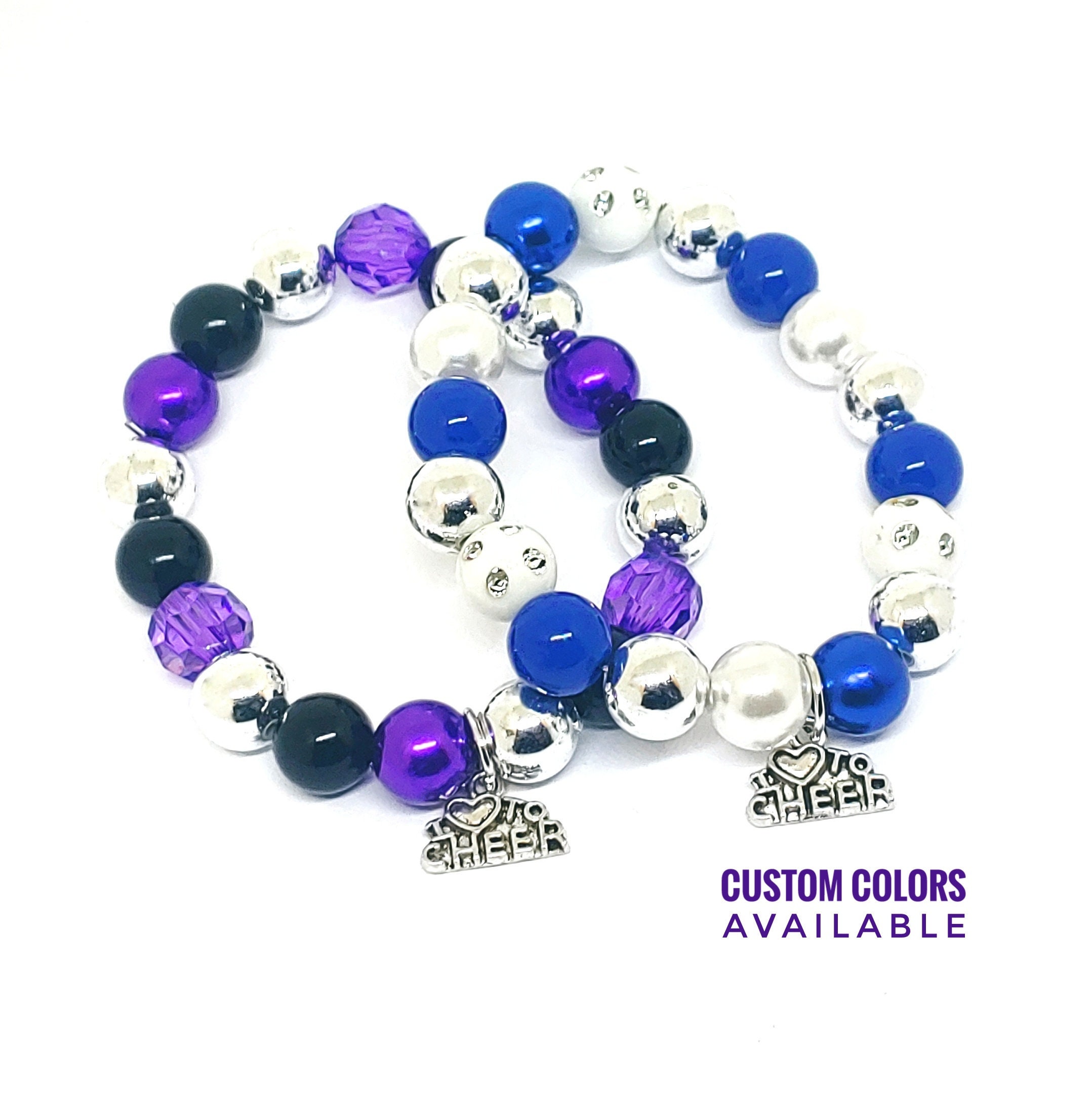 Custom Cheer Squad Bracelets Team Colors Gifts - Etsy