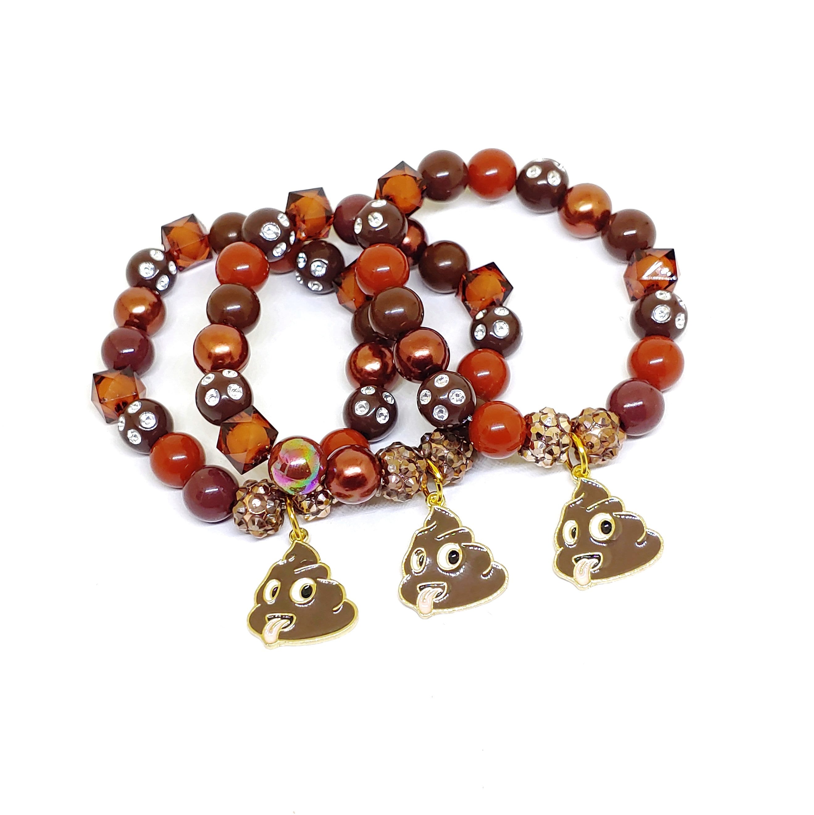 Poop Emoji Birthday Party Favors Bracelets Girls Brown Unicorn - Etsy