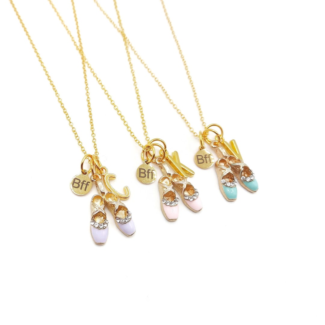 Personalized Ballet Friendship Necklaces, Girls Best Friends Jewelry - Etsy