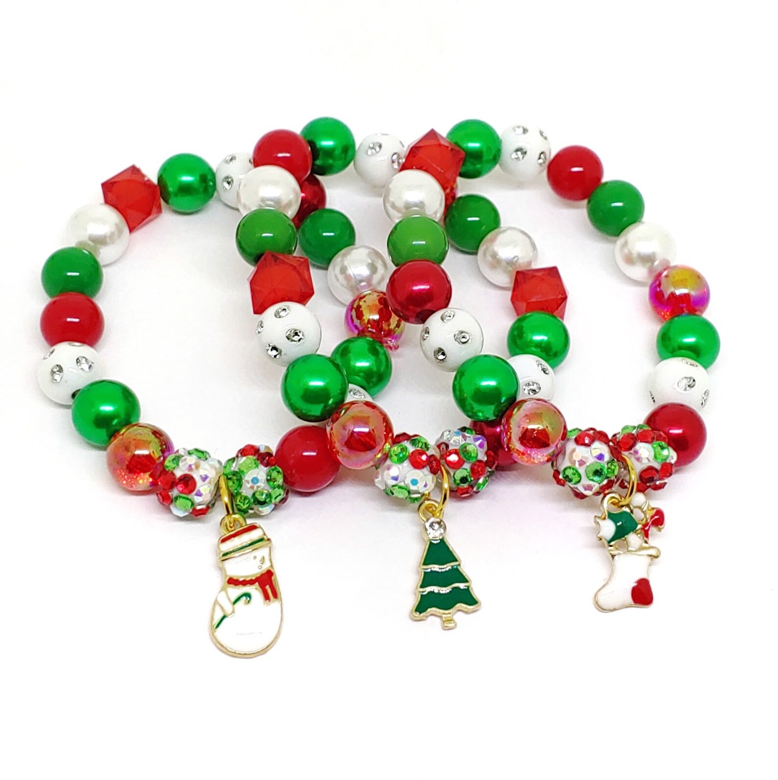 Christmas Bracelets Party Favors Mix Enameled Holiday Jewelry - Etsy