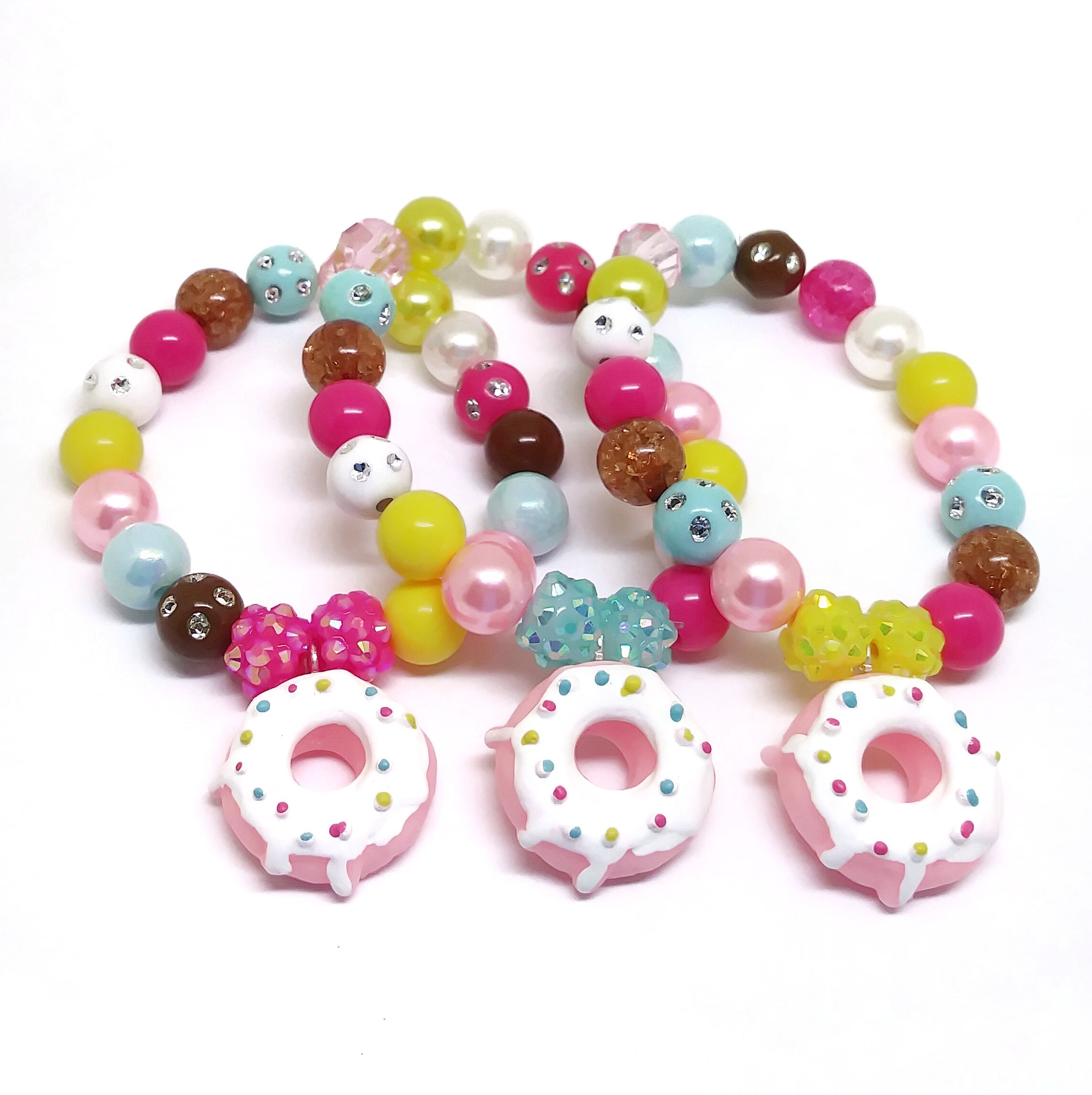 Donut Bracelets Party Favors Girls Donut Birthday Bracelets - Etsy
