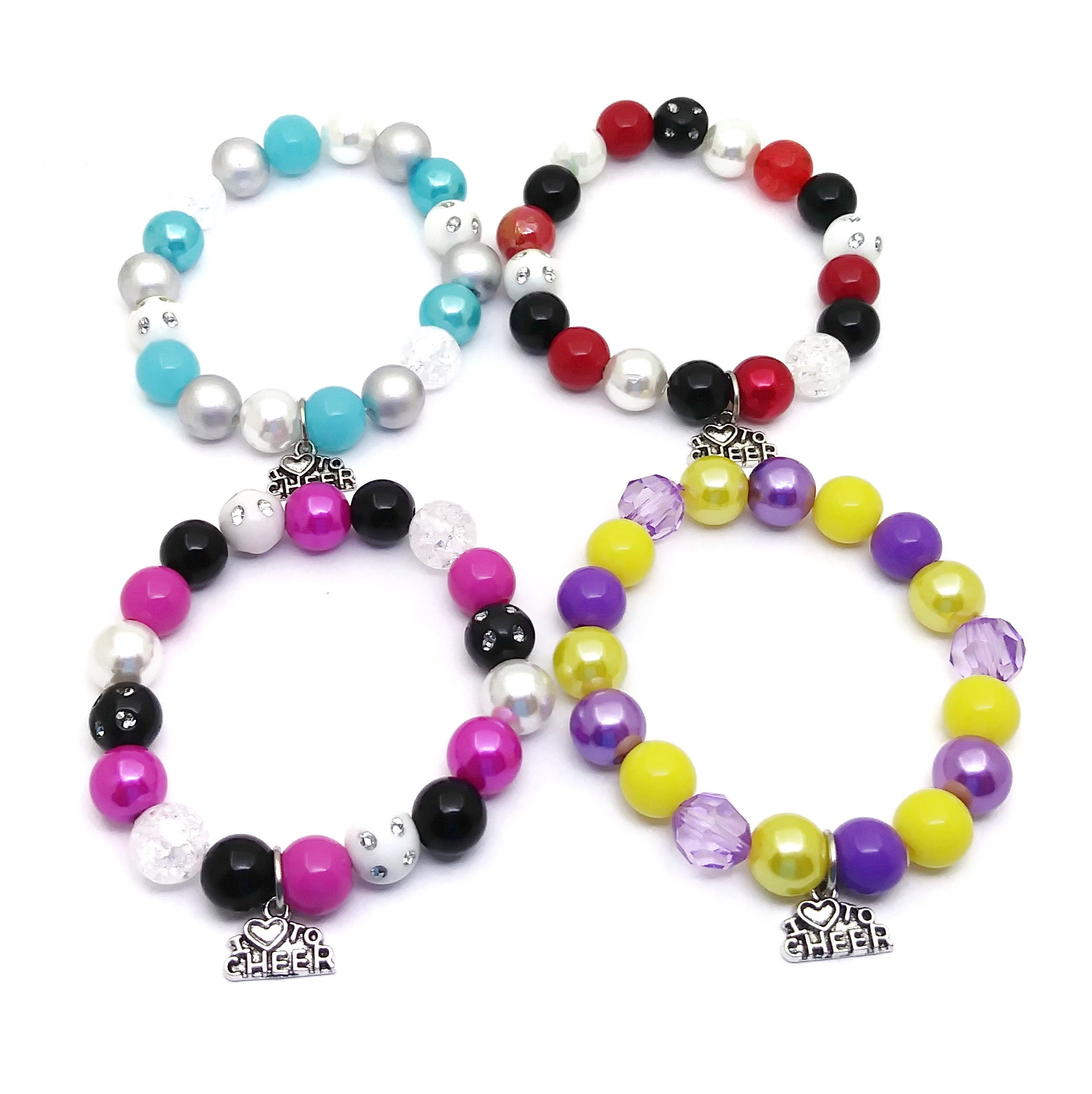 Custom Cheer Squad Bracelets Team Colors Gifts - Etsy