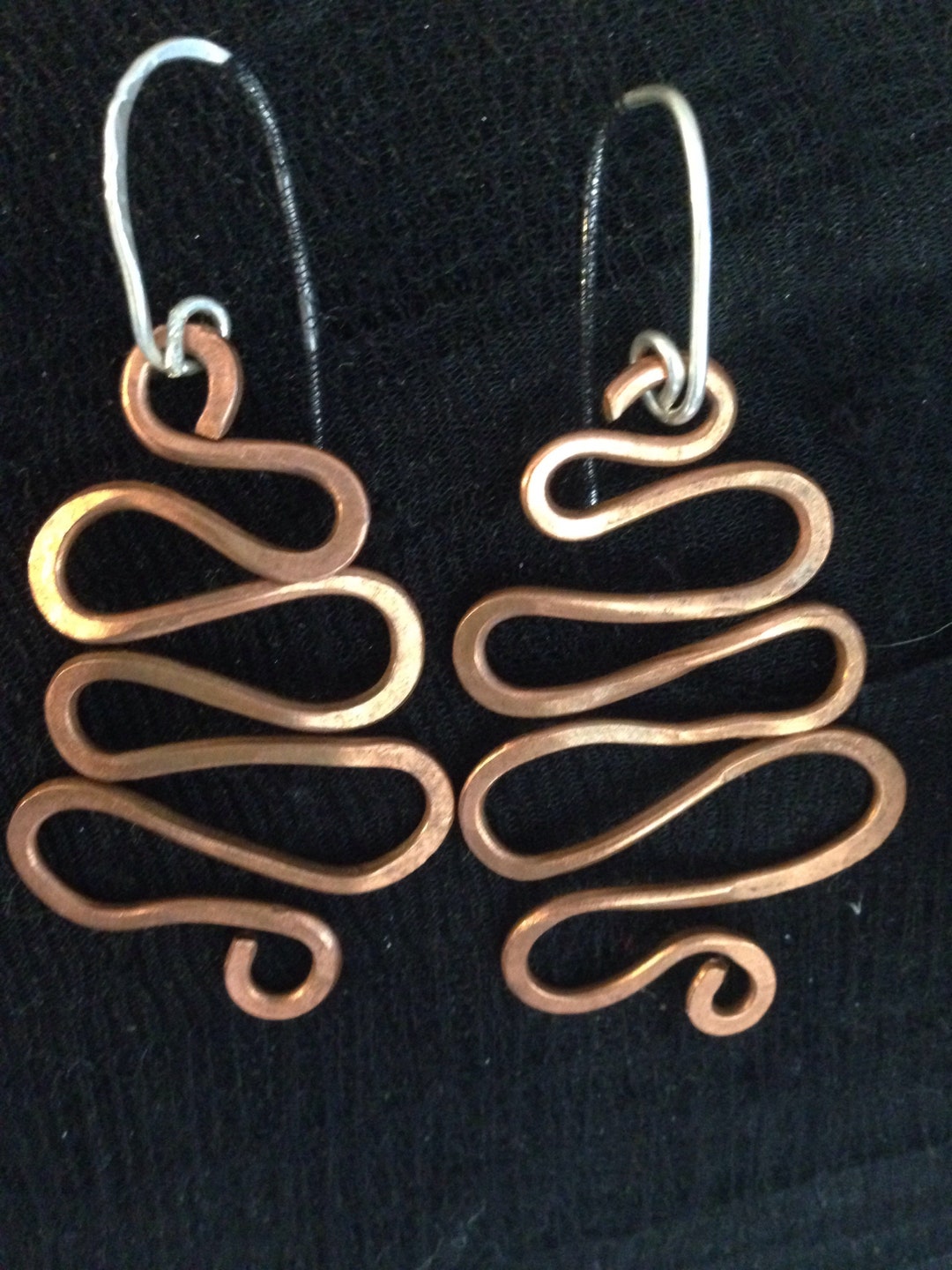 Wavy Copper Drops - Etsy