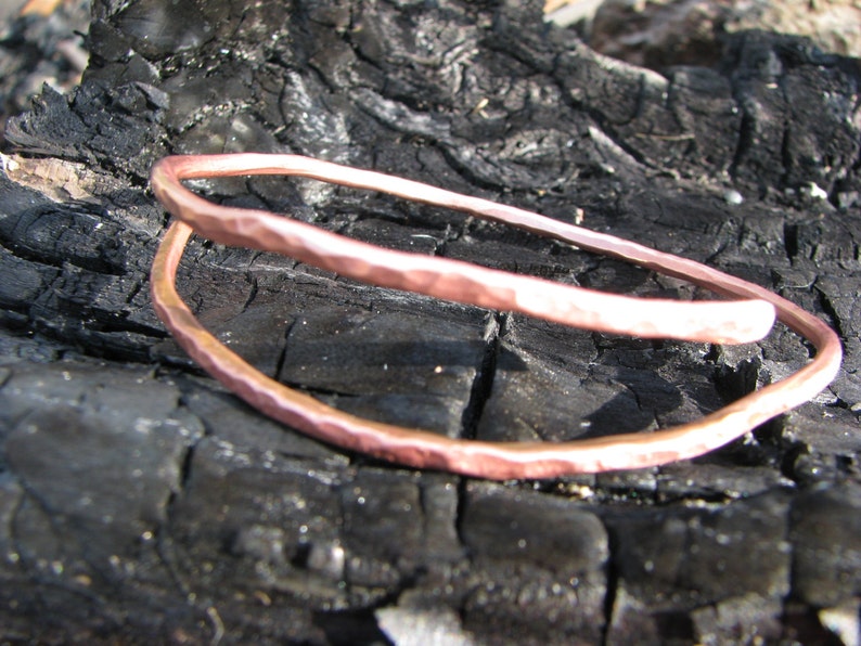 Simple Hammered Copper Bangle - Etsy