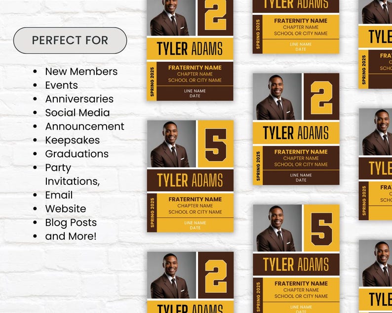 Fraternity Photo Sign Template Canva, DIY, Digital Download, Editable ...