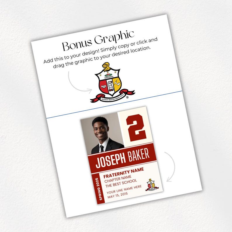 Fraternity Photo Sign, Canva Digital Download, 8.5x11, Editable Print ...